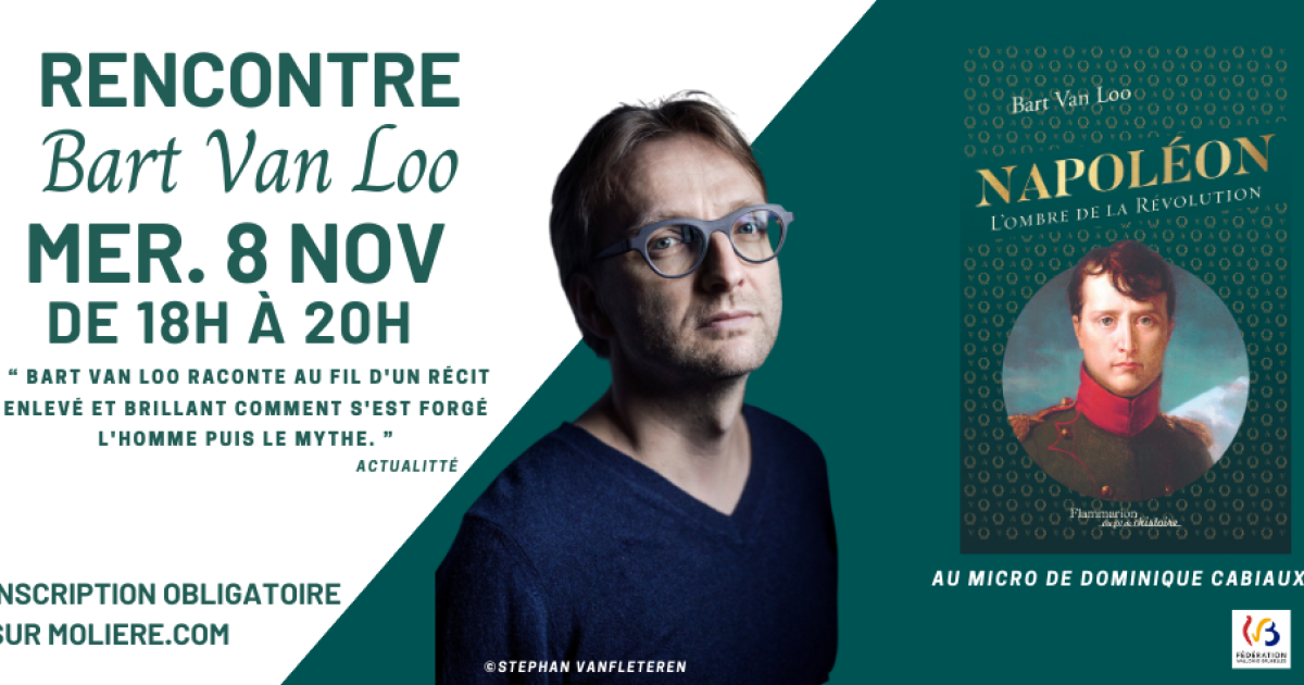 L’écrivain Bart Van Loo à la librairie Molière pour une conférence autour de son livre ...